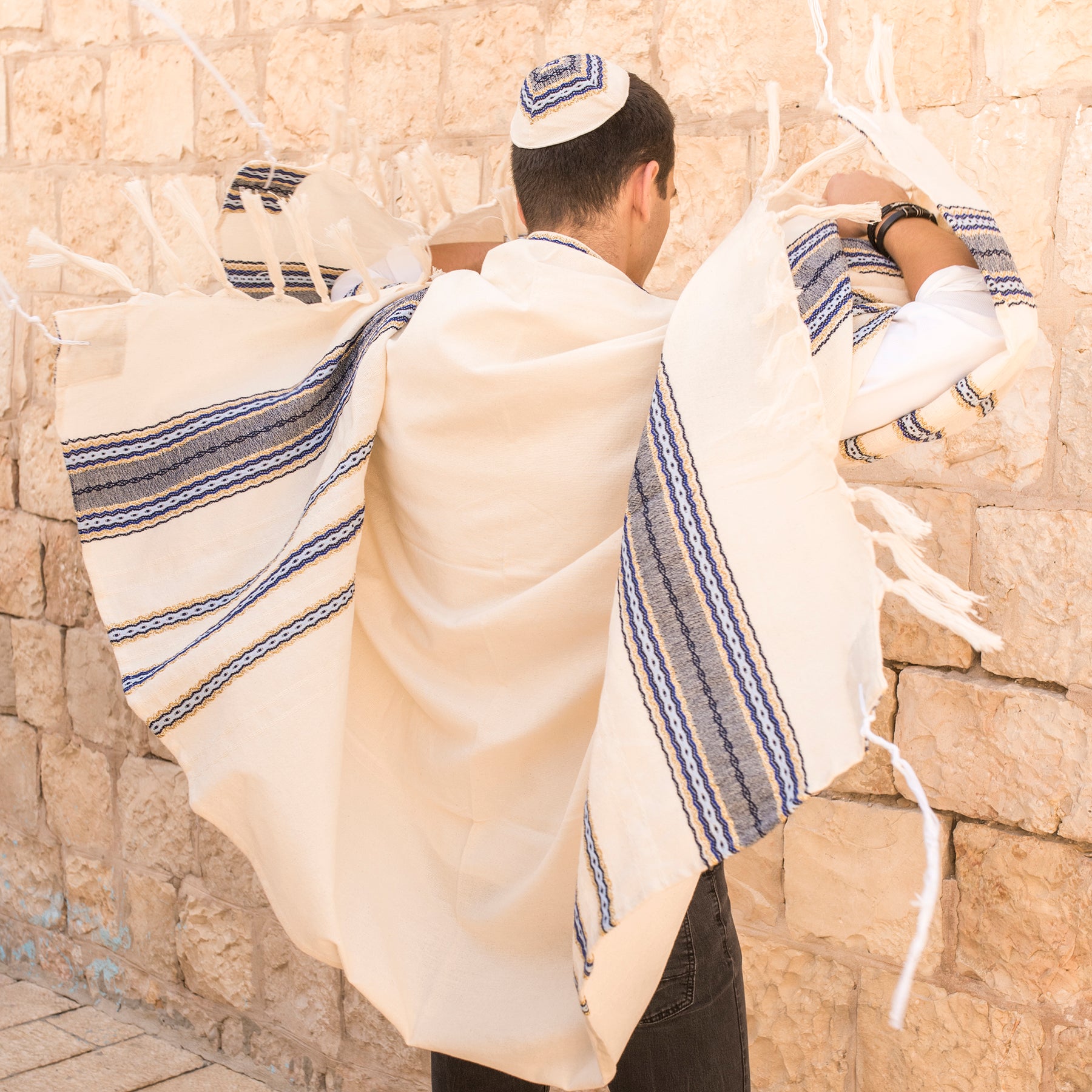 Hand Woven Cotton Tallit Collectin